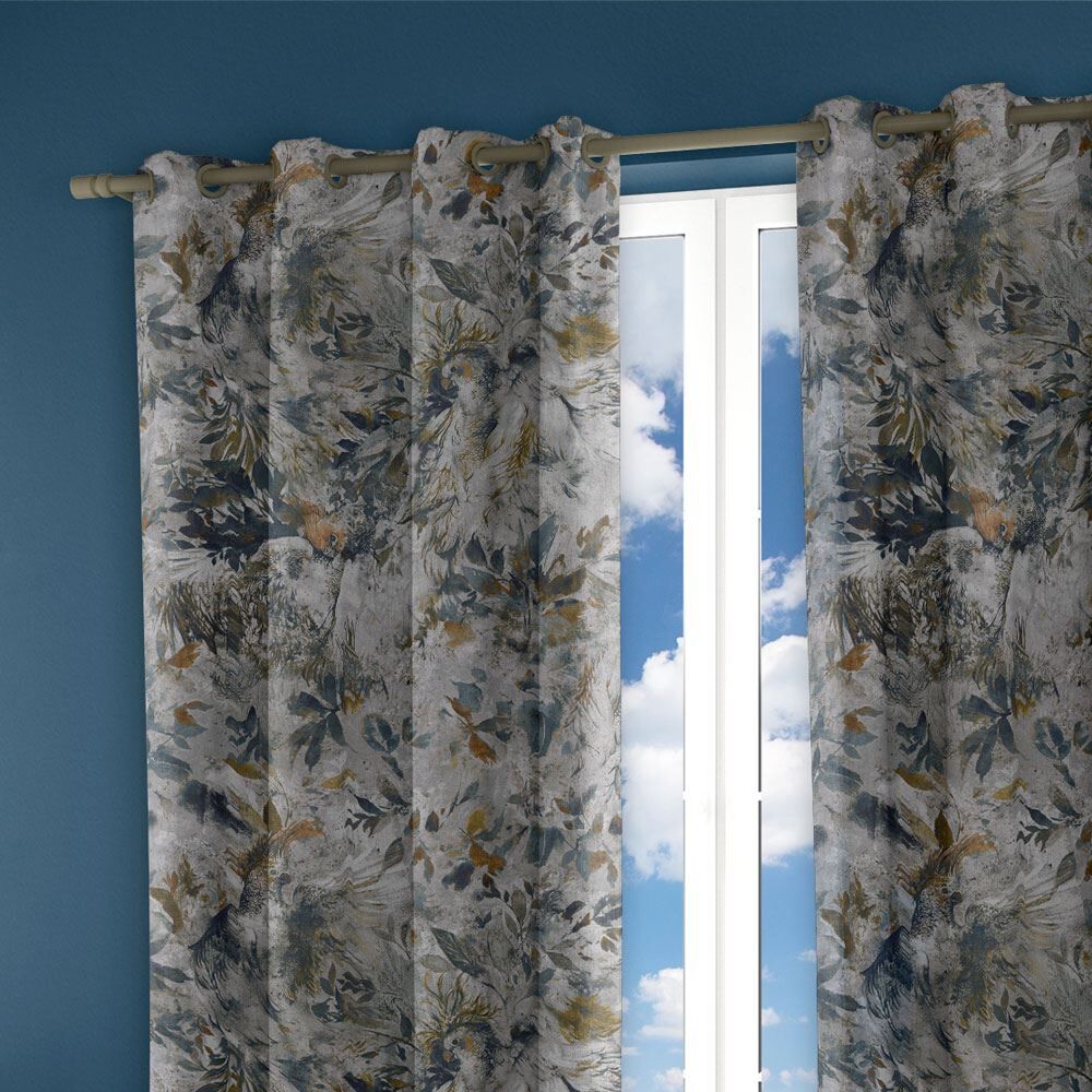 Scatter Box Seren Floral Tropical Print Eyelet Lined Curtains | Linens ...