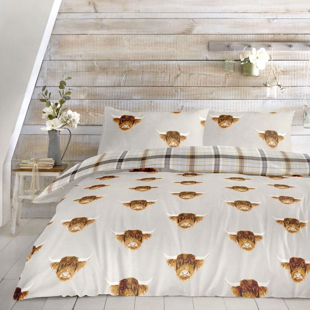 Fusion Highland Cow Reversible Duvet Cover Set | Linens Limited